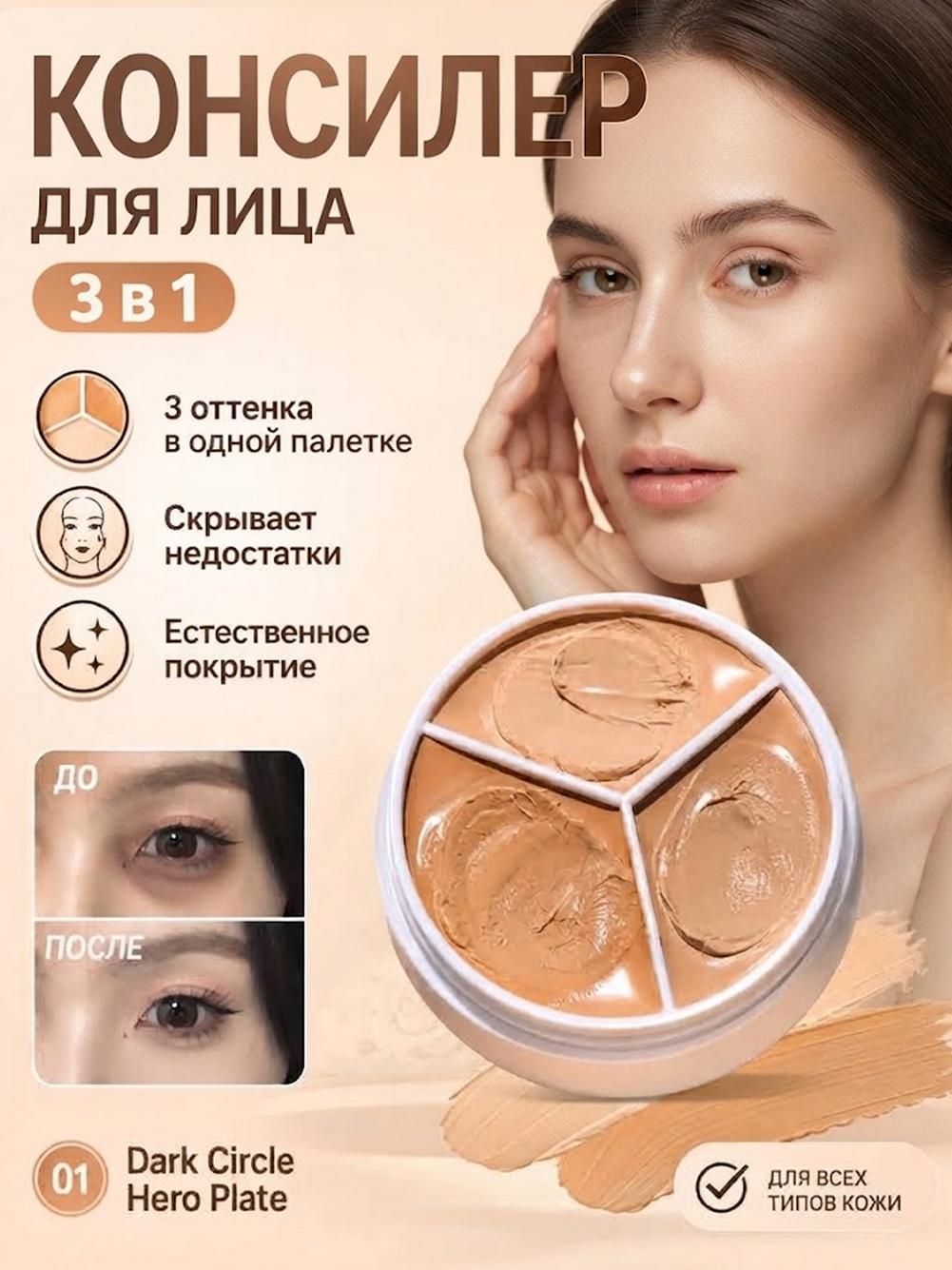 COAST BABY Палетка консилеров, увлажняющая, для несовершенств, 3.6 г