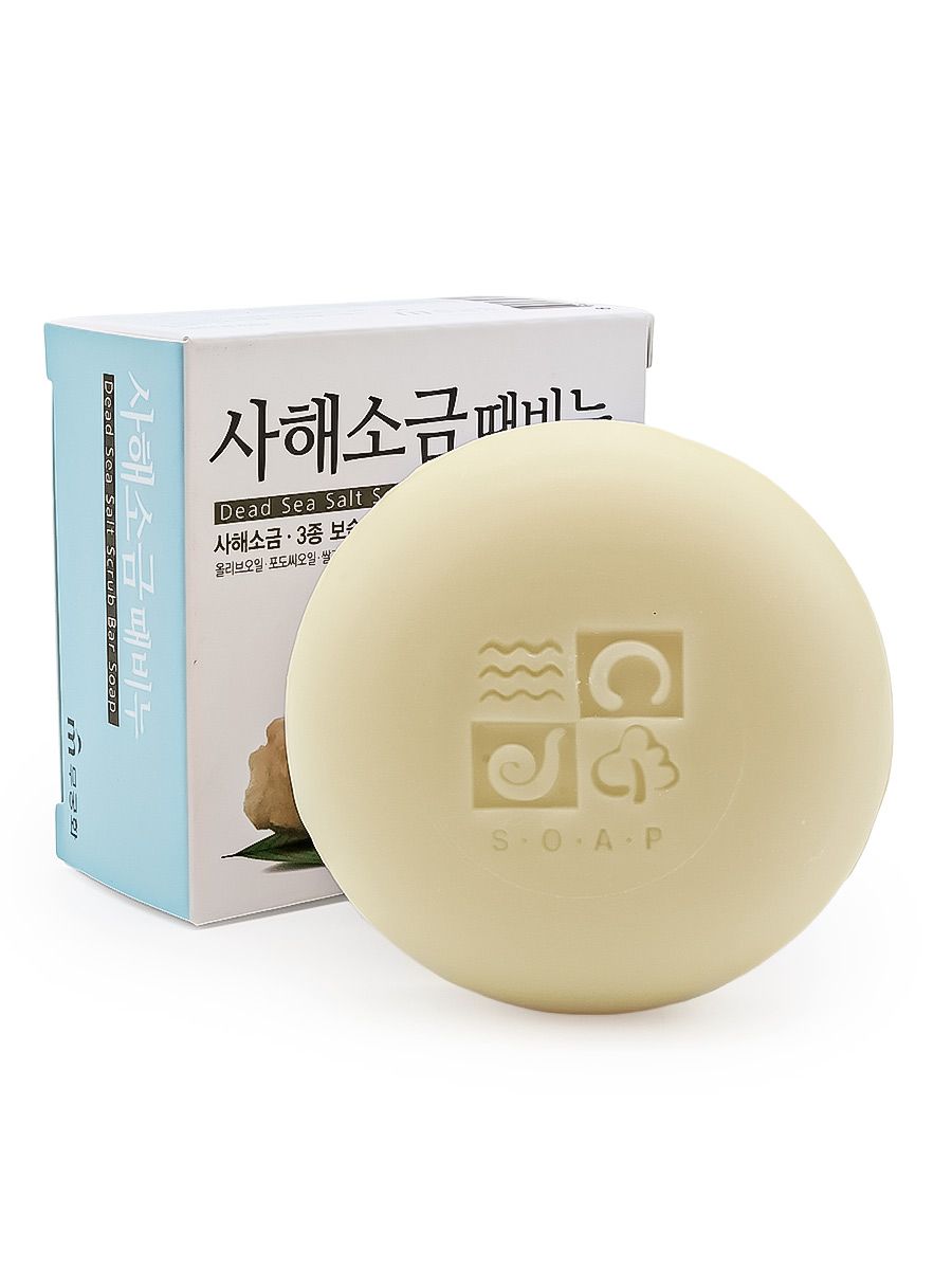 Mukunghwa Мыло - скраб для тела с солью мертвого моря Dead Sea Mineral Salt Body Soap, 100 г