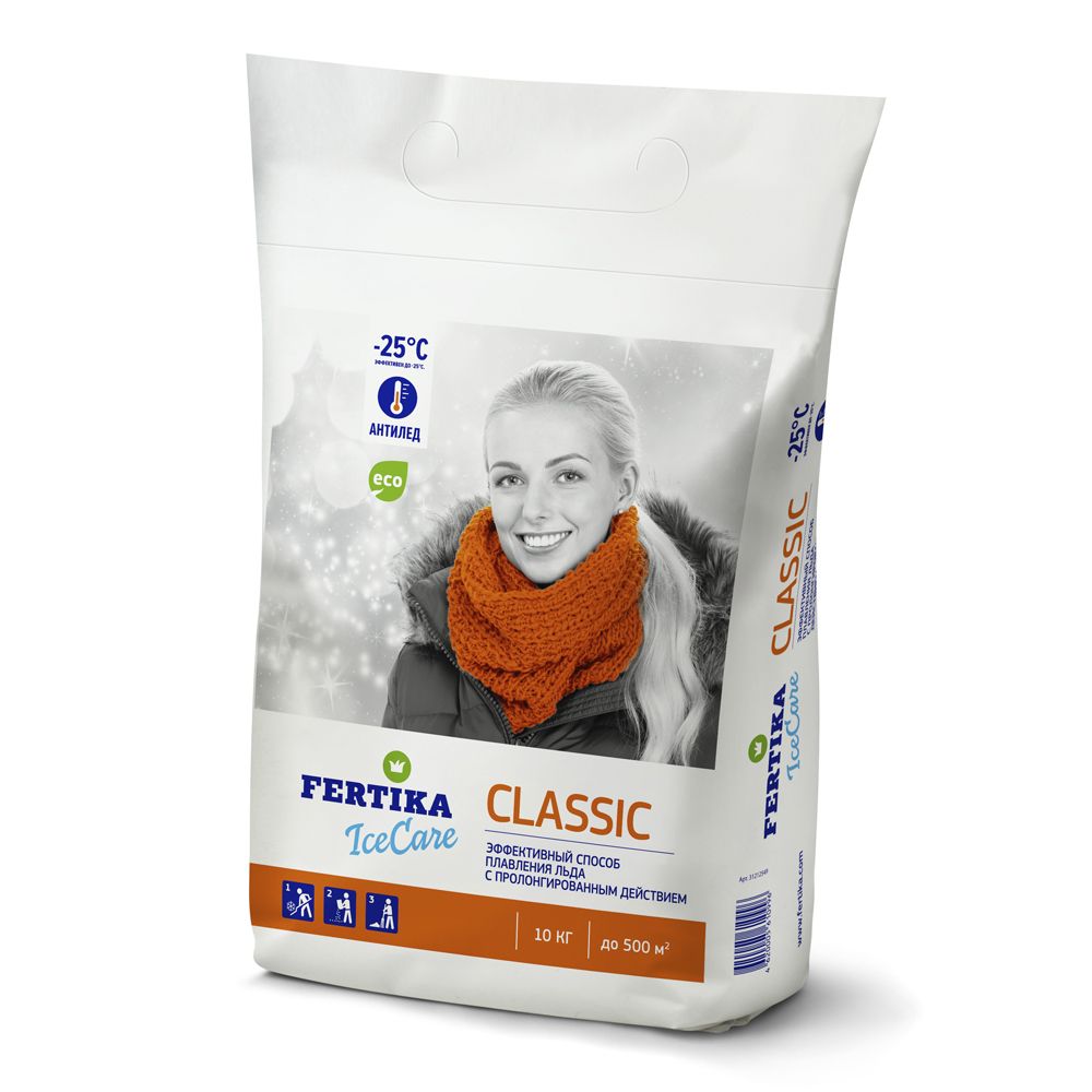 Фертика противогололедный реагент IceCare Classic 10 кг