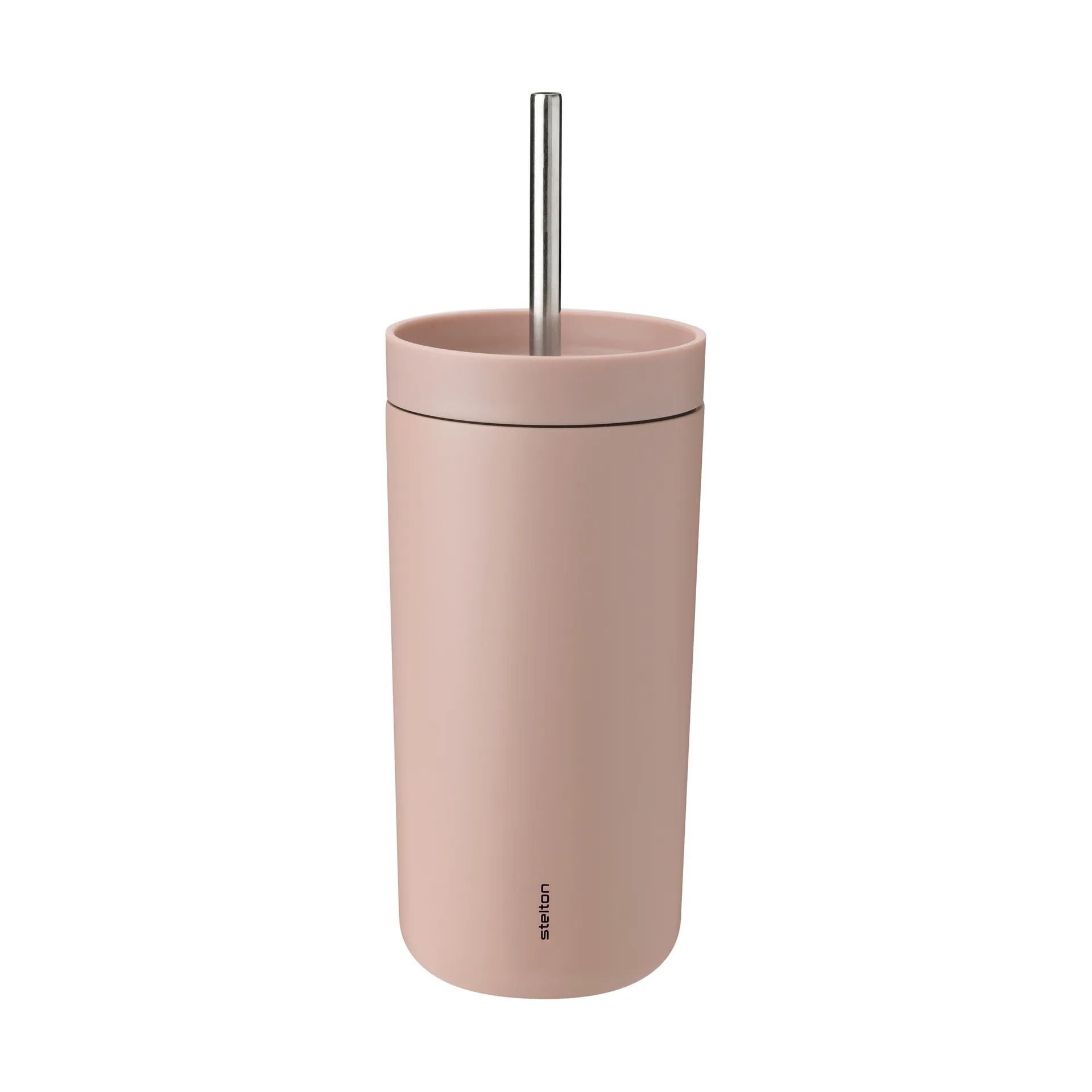 Термос для переноски, пить через трубочку Stelton 0,4 л цвет Розовый
