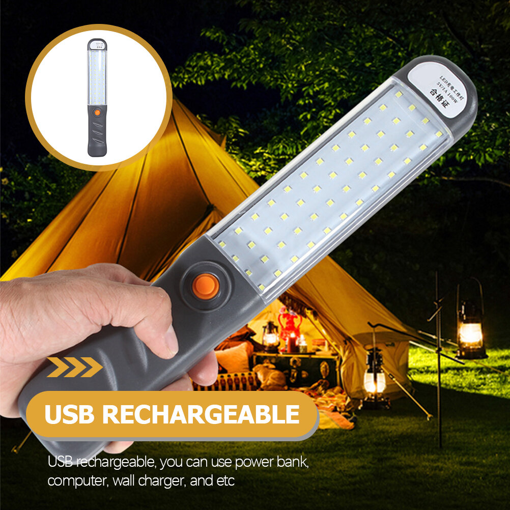 Лампа для работы механика, USB-перезаряжаемая, 3 режима яркости, для автосервиса и кемпинга 30x5 см