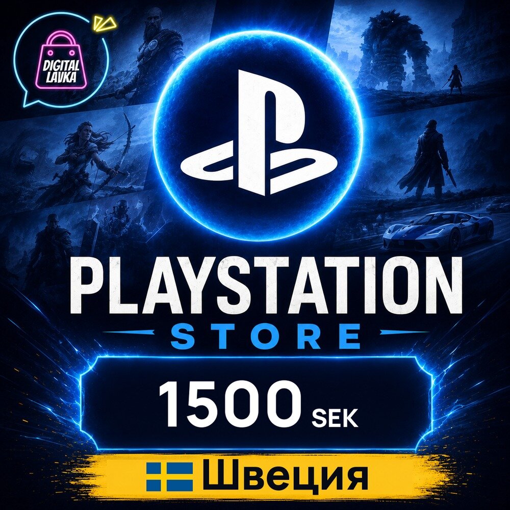 PlayStation Network (PSN) Швеция · SEK 1500 — карта оплаты, цифровой код пополнения счёта, моментальная доставка