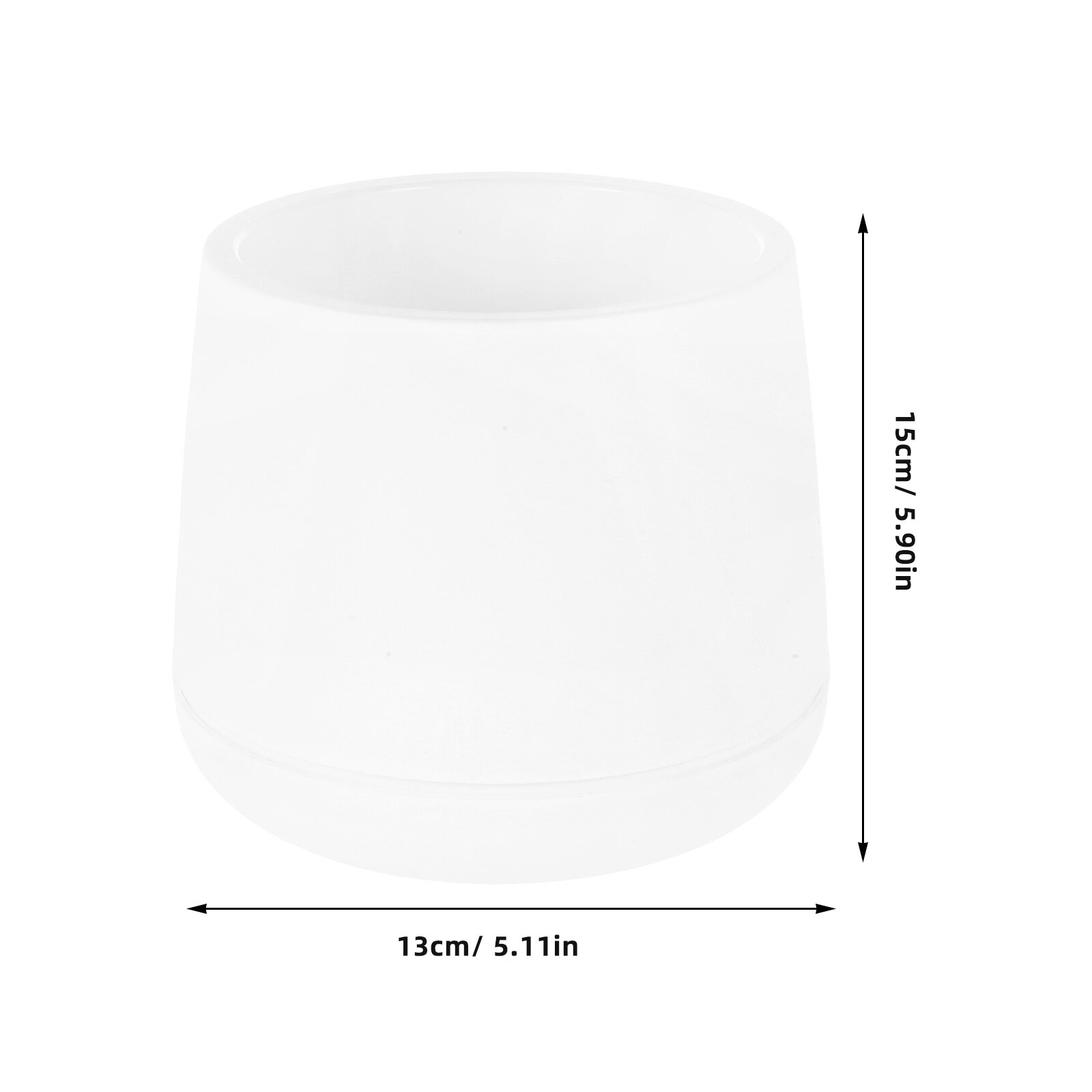 2 Штуки Цветочные Горшки Из Пластика Белый Цвет 15.00X13.00X13.00Cm