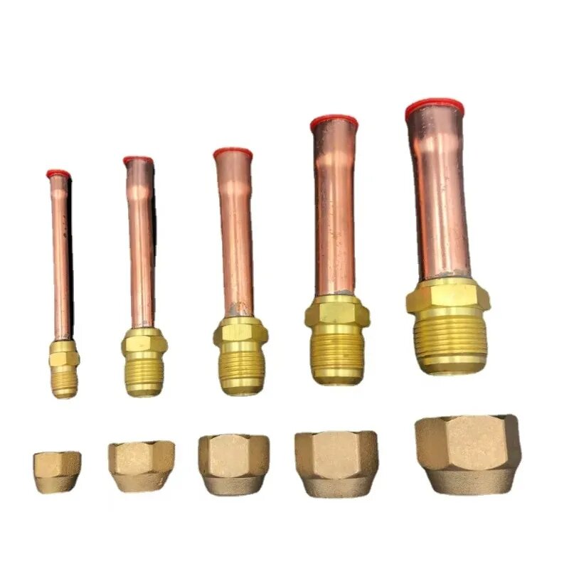 Латунные угловые фитинги SAE с медными трубками 1/4", 3/8", 1/2", 3/4" No Nut, 9.52mm 3l8 Inch