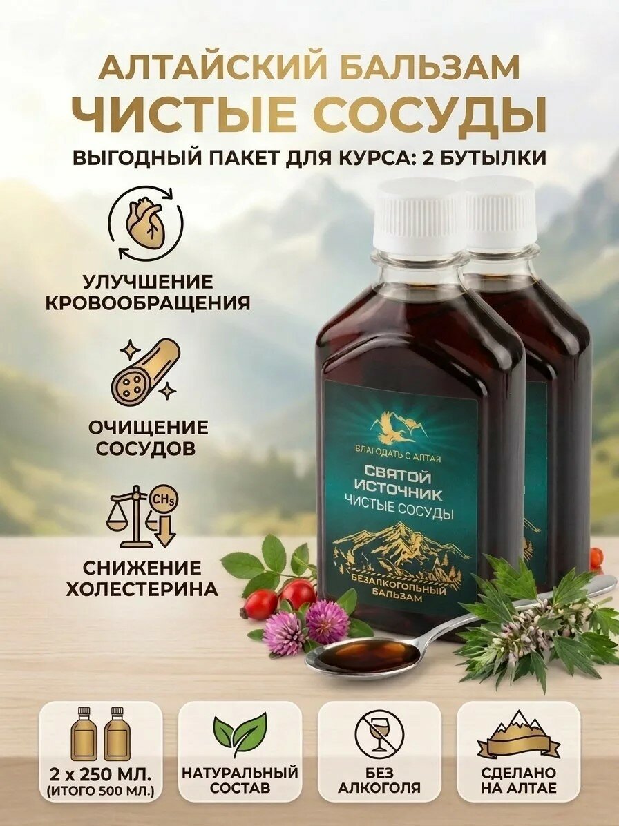 Алтайский бальзам на травах для сердца и сосудов