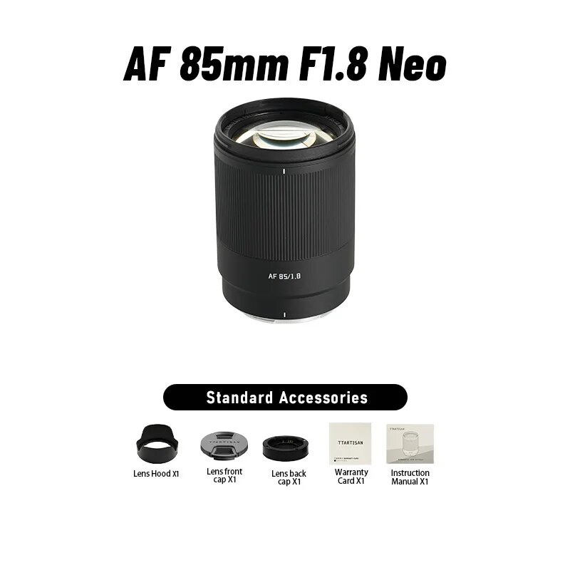 TTArtisan 85mm F1.8 NEO E mount, Official Bundle