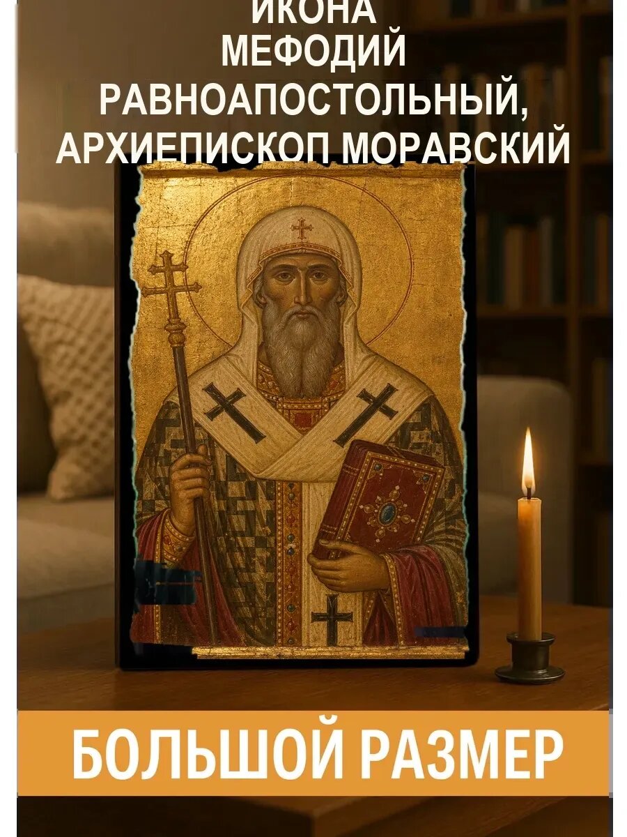 Икона Мефодий равноапостольный, архиепископ Моравский, на дереве