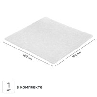 Лист самоклеющийся KONSENSA 100x100 мм квадратные фетр цвет белый - 2 шт.