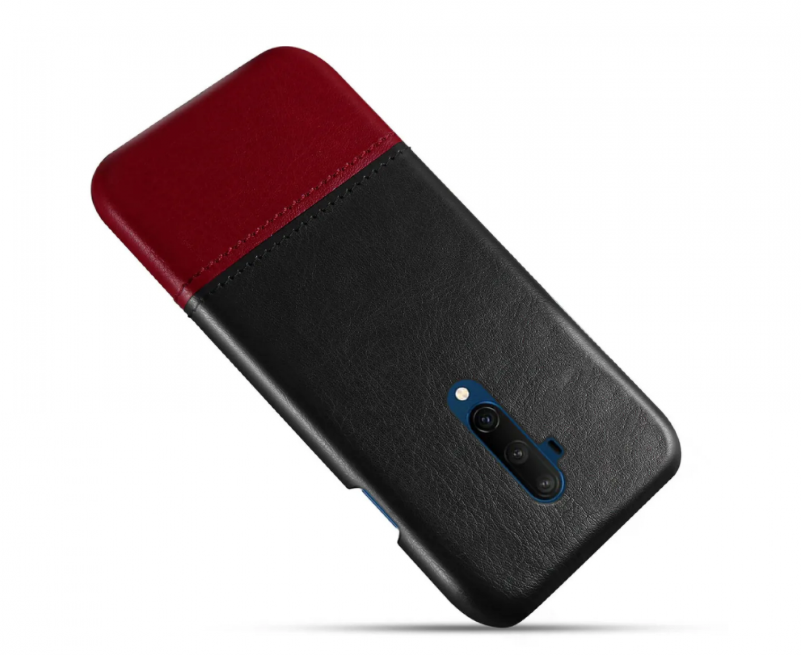 Чехол панель-накладка MyPads для OnePlus 7 Pro из качественной импортной кожи двухцветный с элегантной прошивкой