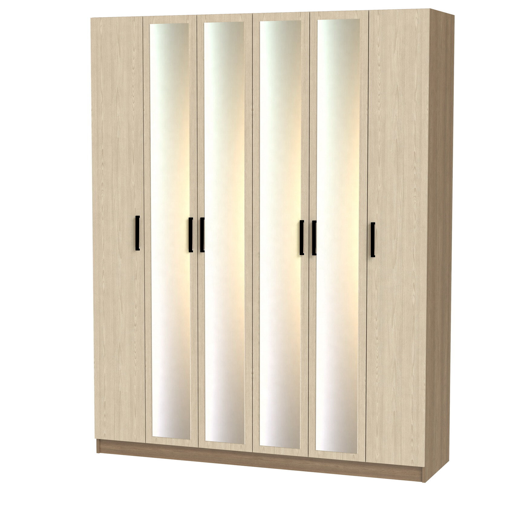 Шкаф-пенал для одежды Феникс М-16 180/210/52 Шимо темный/Шимо светлый