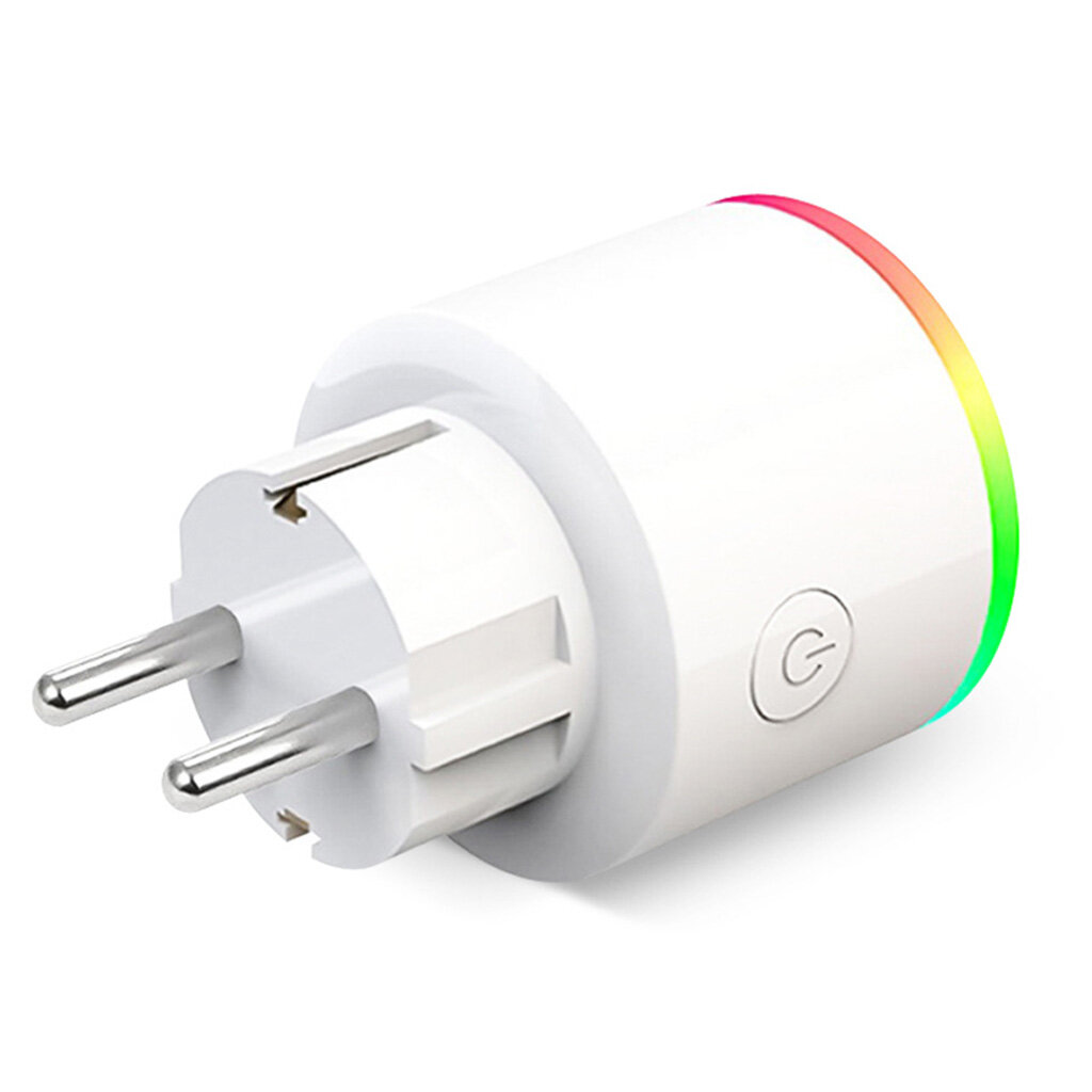 Tuya WiFi EU для Smart Plug RGB 16A Голосовое и Прикладное Управление с Монитором Питания, Таймером, Электрической Розеткой для Дома Alexa для Sm