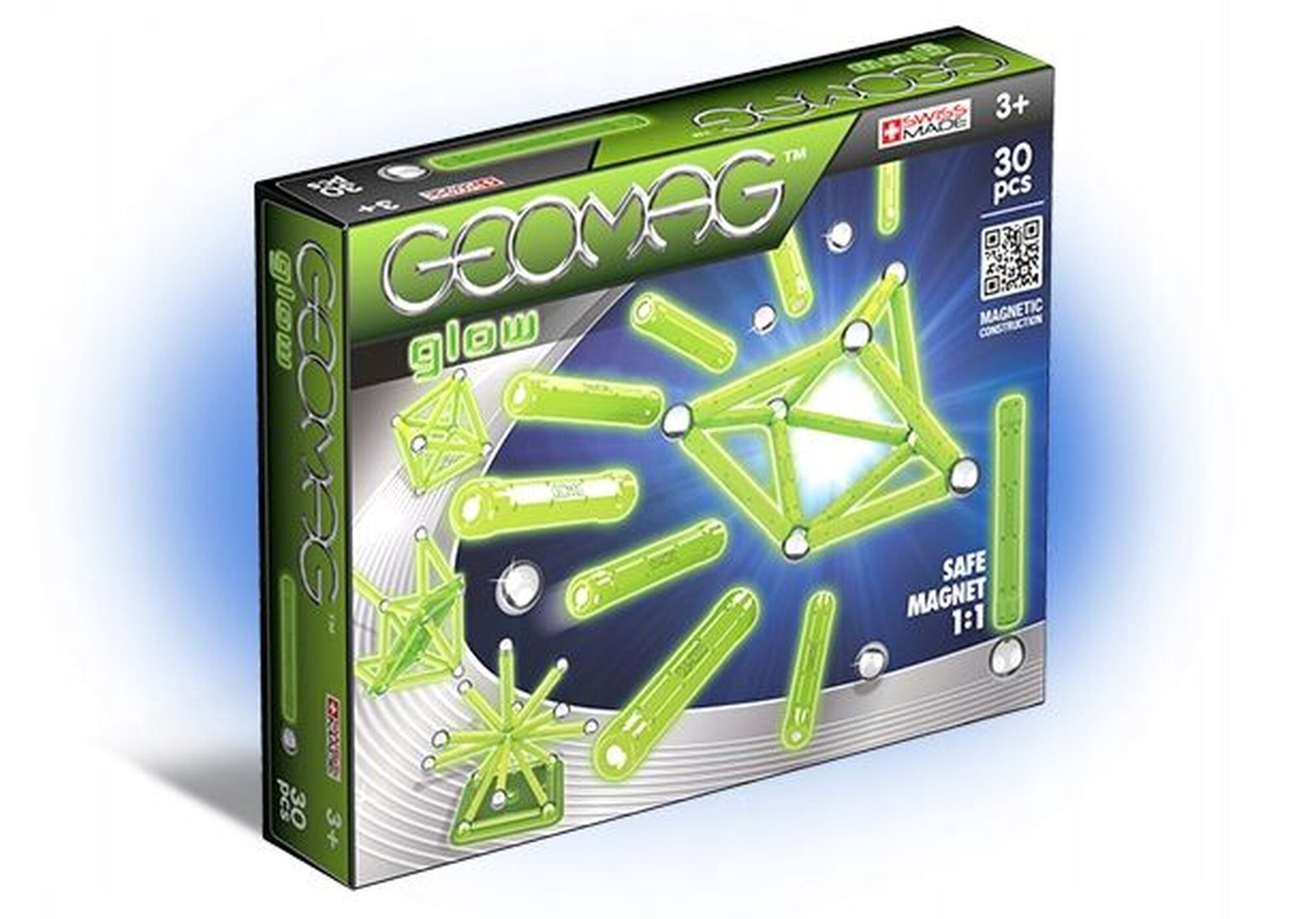 Магнитный конструктор Geomag - Набор магнитных блоков "Светящиеся панели", 30 эл. - 871772003359