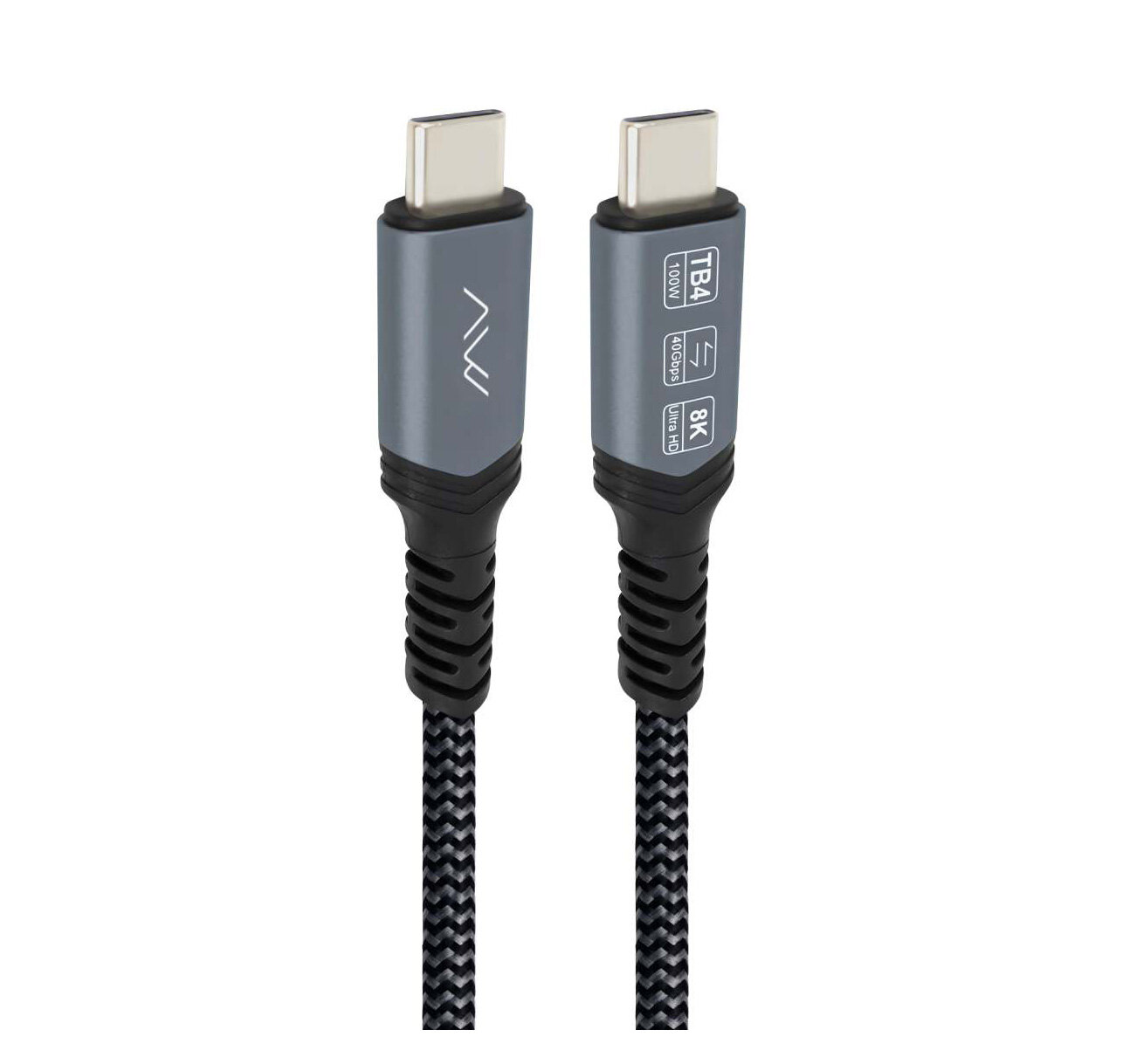 Кабель Caweon Visario USB4 Type-C / Thunderbolt 4, 40 Гбит/с, 240 Вт, длина 1 м