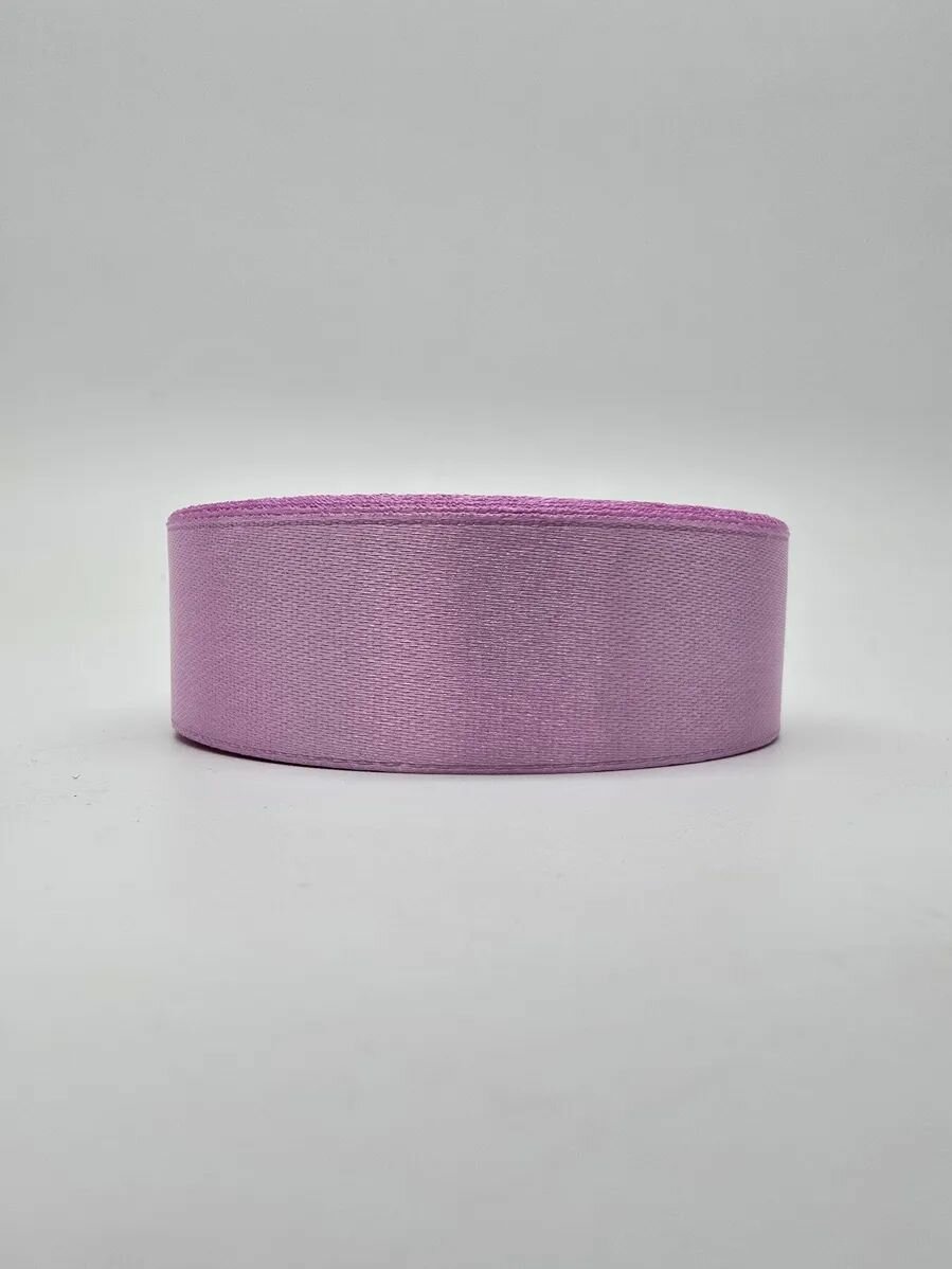Ленты атласные, светло-сиреневый, 25 мм /25 ярдов, для шитья, упаковки подарков и декора