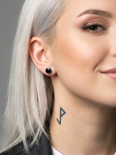 Серьги пусеты, фианит