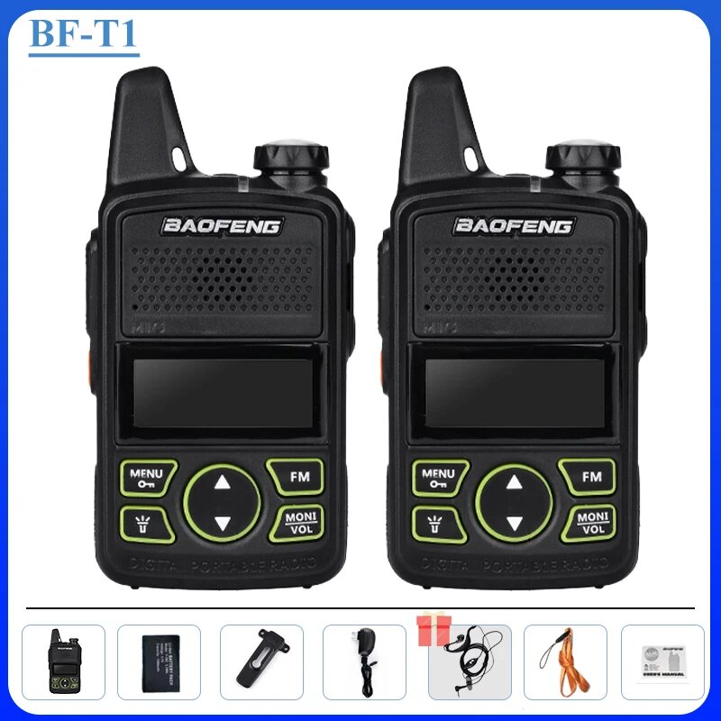 Рации Baofeng BF-T1 Mini 2шт, евро вилка