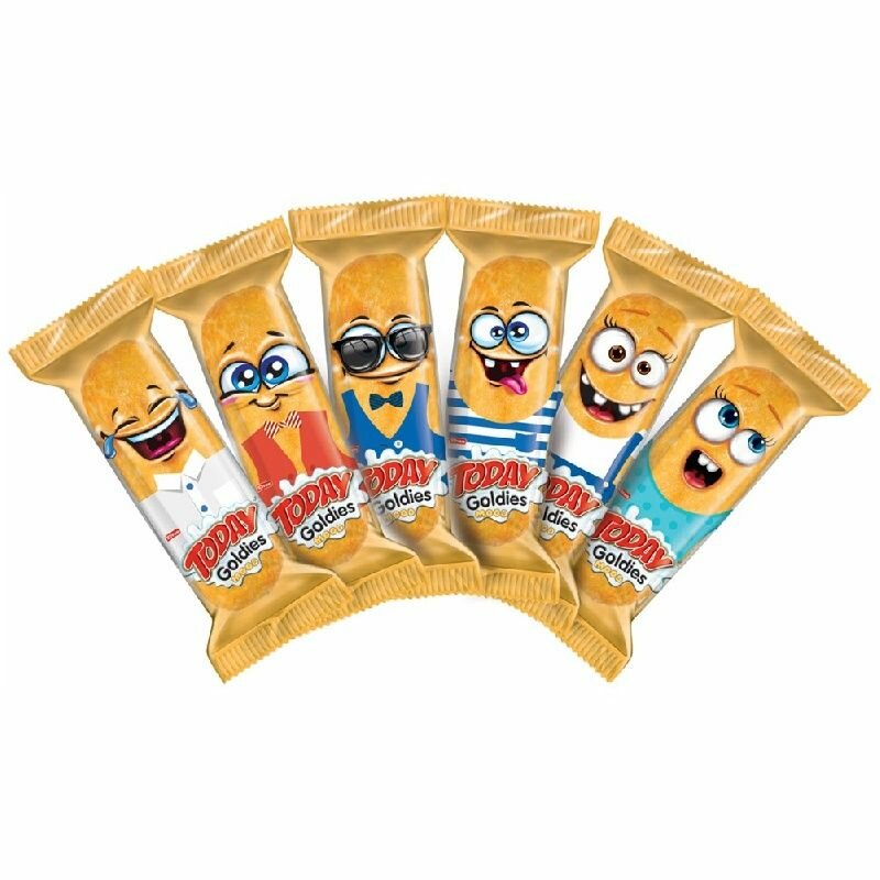 Кекс TODAY Goldies Mood Cake Milk батончик с молочным кремом 40г