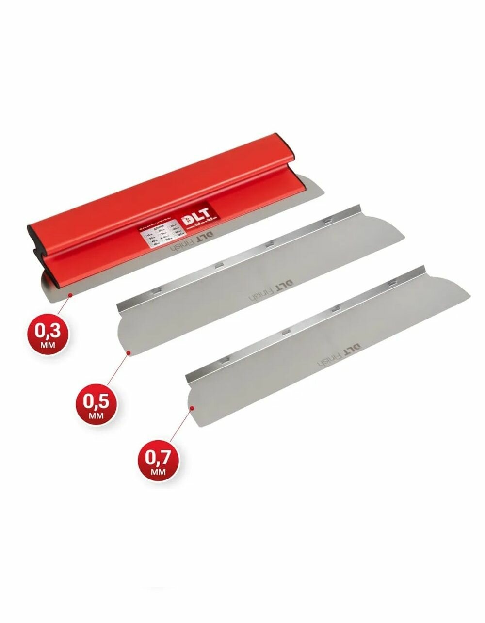 Малярный шпатель DLT Finish версия PRO, h-образный, 50 см (лезвия 0.3, 0.5, 0.7 мм), арт.1663