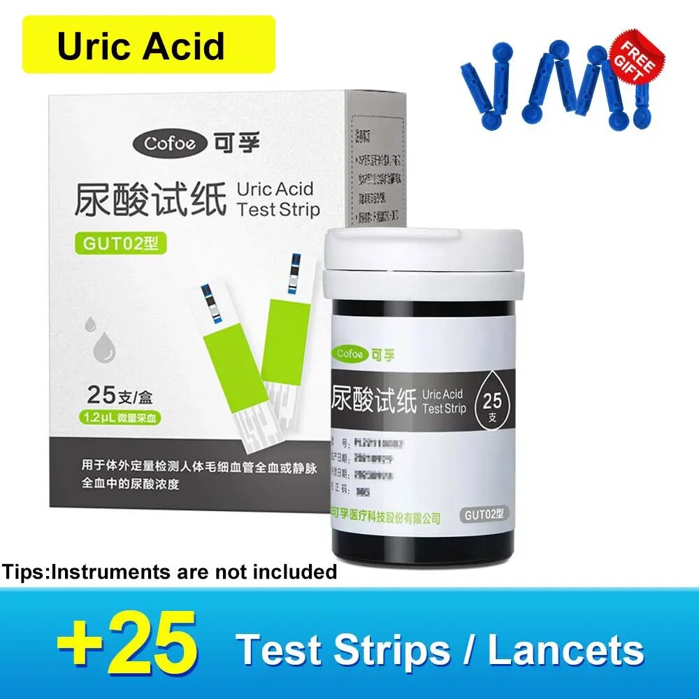 Cofoe Измеритель холестерина, глюкозы и мочевой кислоты BKM13-1 Uric acid strips