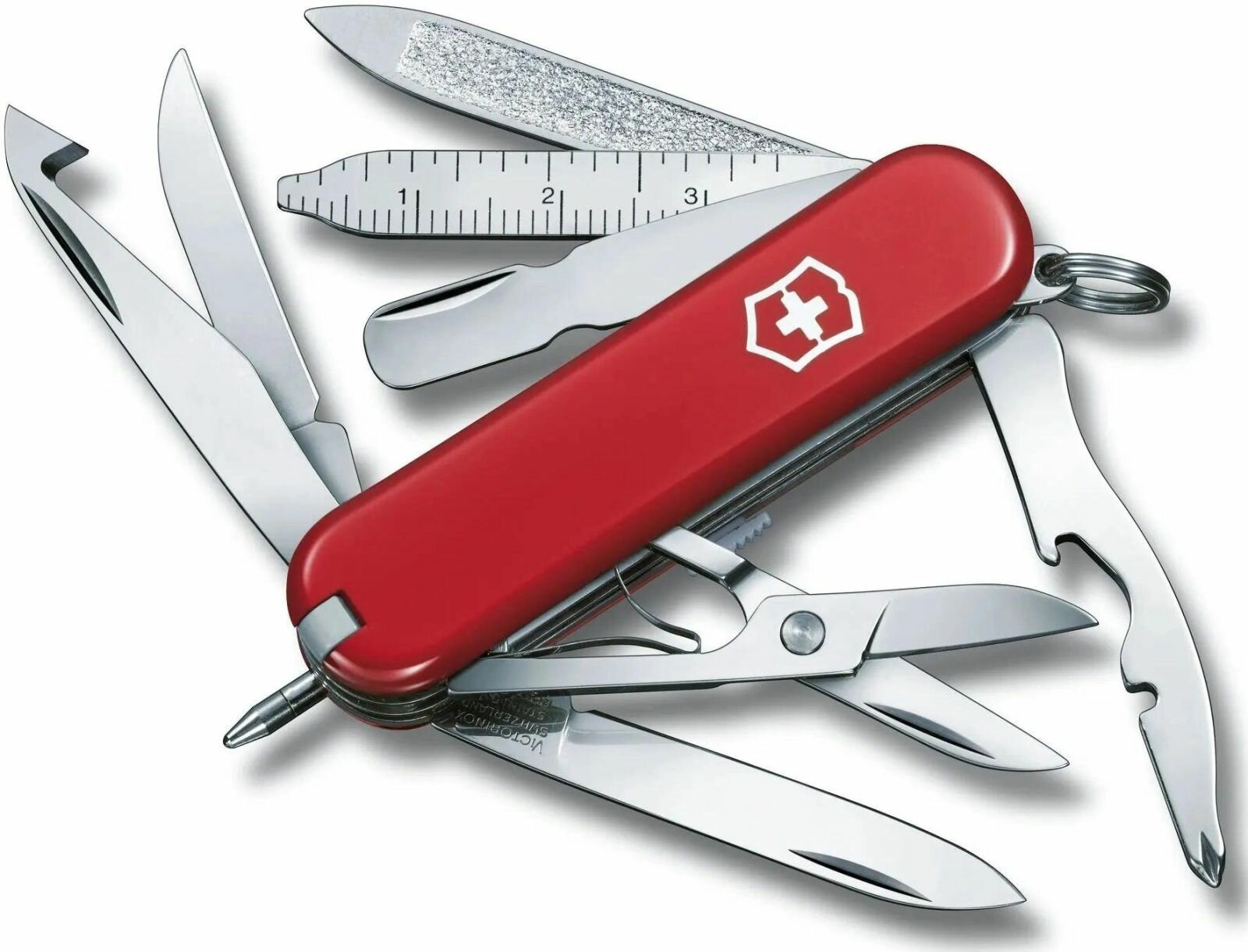 Нож перочинный VICTORINOX MiniChamp 58 мм, 18 функций, красный (0,6385)