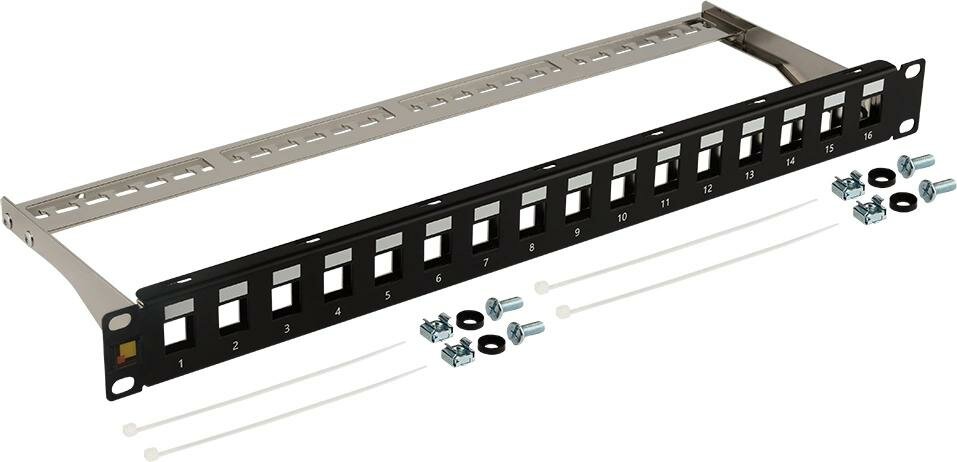 Патч-панель Lanmaster наборная 19", 1U, порты 16, FTP (LAN-PPN16OK-STP)