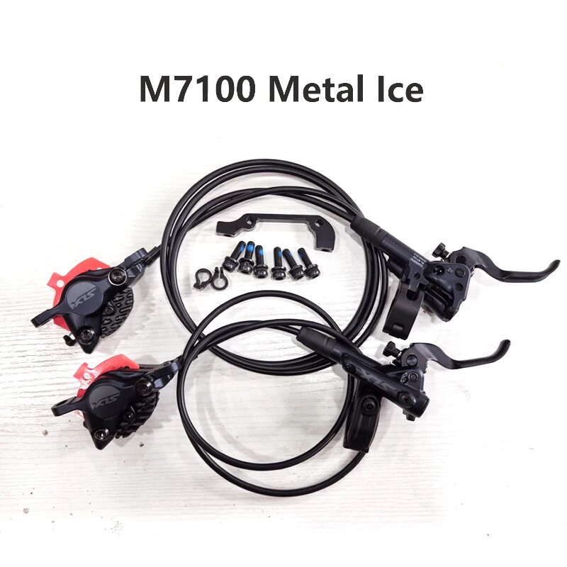 SHIMANO MT410 Гидравлические дисковые тормоза 2 поршня черные Черный, M7100 Metal Ice
