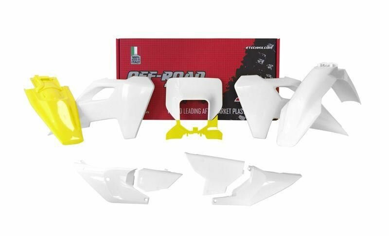 Комплект пластика HSQ TE, FE 150-450 2024 Lemon желтый белый для мотоцикла
