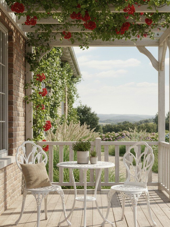 Комплект садовой мебели TetChair, стол и 2 стула, алюминиевый сплав, светлый, диаметр стола 60 см, высота 67 см