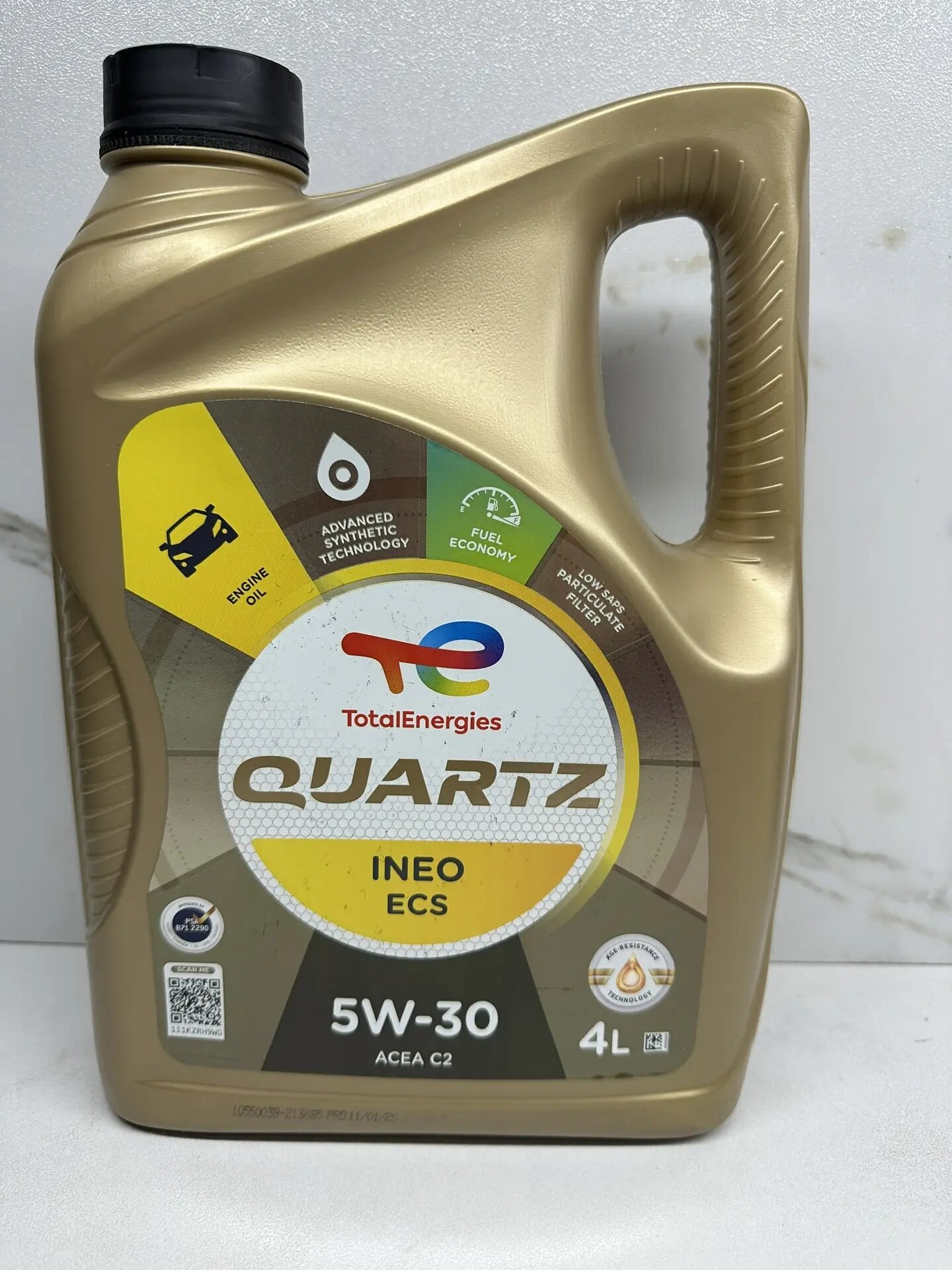 Масло моторное синтетическое TOTAL QUARTZ INEO ECS 5W-30 4 л / тотал 213685