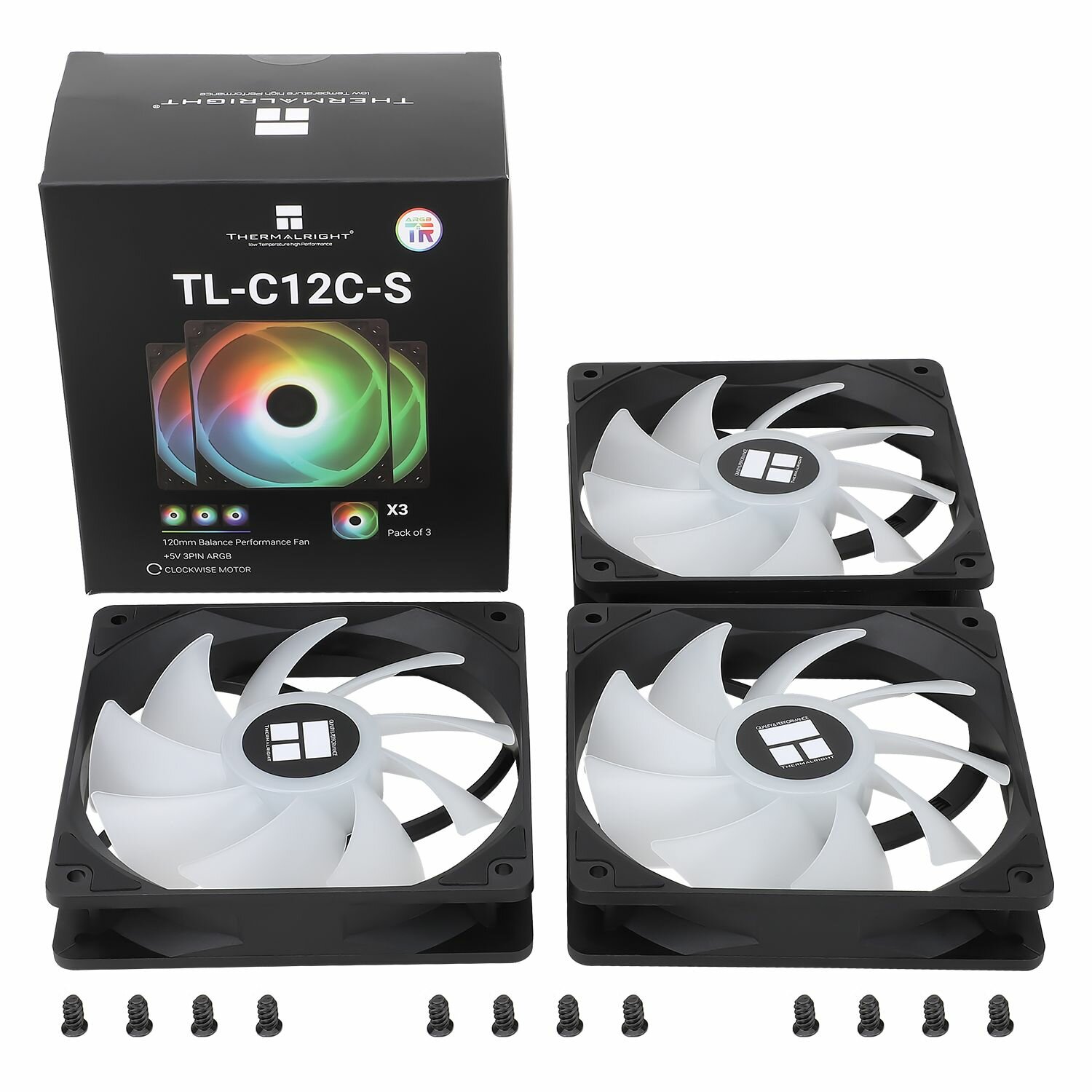 Комплект вентиляторов Thermalright TL-C12C-S (Pack of 3) ARGB 120mm PWMC12C