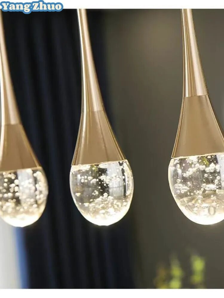 Franeda Люстра потолочная LED, золотой цвет, хрусталь, регулировка высоты и температуры света — фото 1