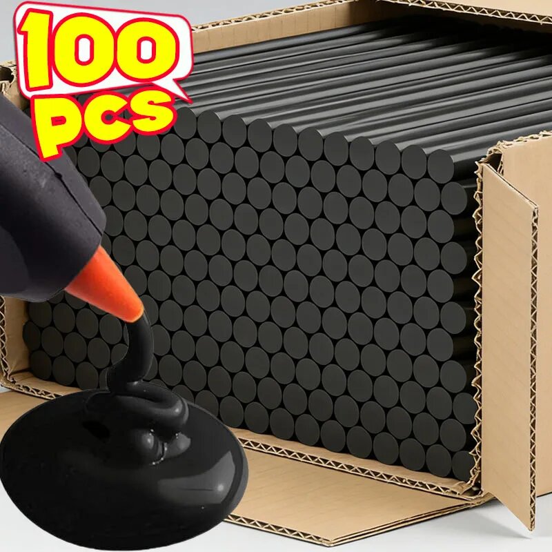 Автомобильный термоплавкий клей, палочки для ремонта вмятин на кузове, сильная адгезия, съемник, черный термоплавкий клей, палочки для ремонта без покраски