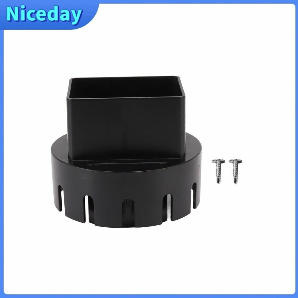 Пластиковый сливной адаптер для водосточной трубы (черный, 2x3 дюйма)