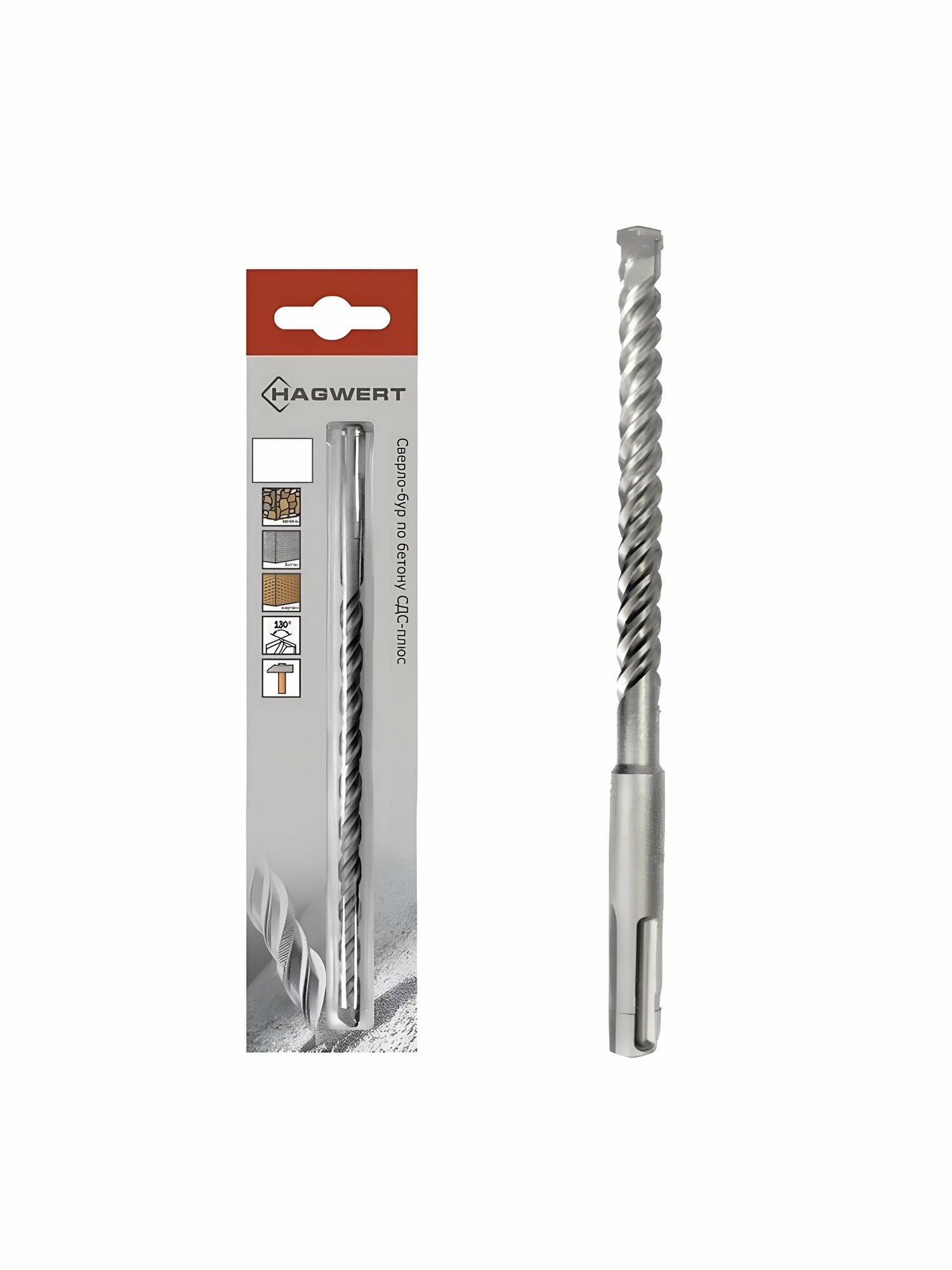 Сверло-бур для перфоратора, Rennbohr, Duo, диаметр 10х160 мм, 2 грани, SDS-Plus, 681016