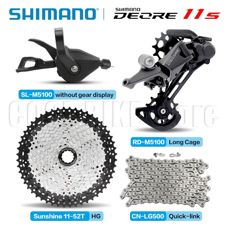 Shimano Deore M5100 11-скоростной групповой набор для горного велосипеда sunshine 52T silver