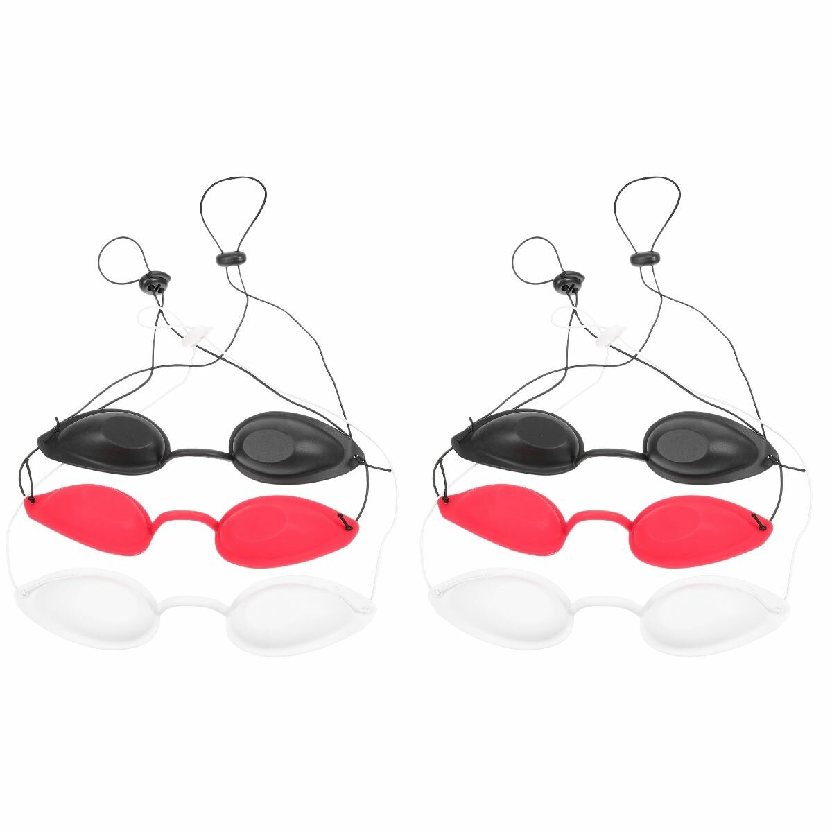 Тпу очки для защиты глаз от ультрафиолета, разноцветные, для солярия и терапии, комплект из 6 шт