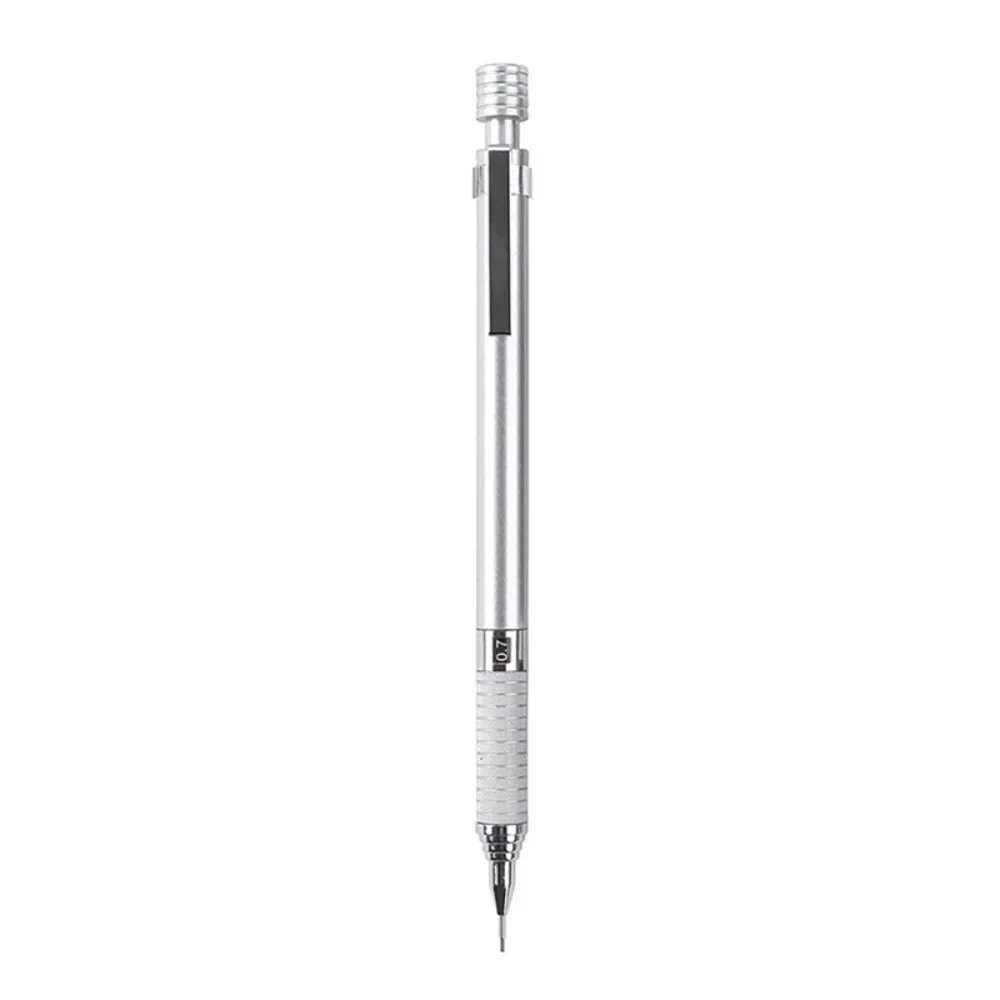 Механический карандаш металлический черный 0,5/0,7 мм Silver-0.7mm