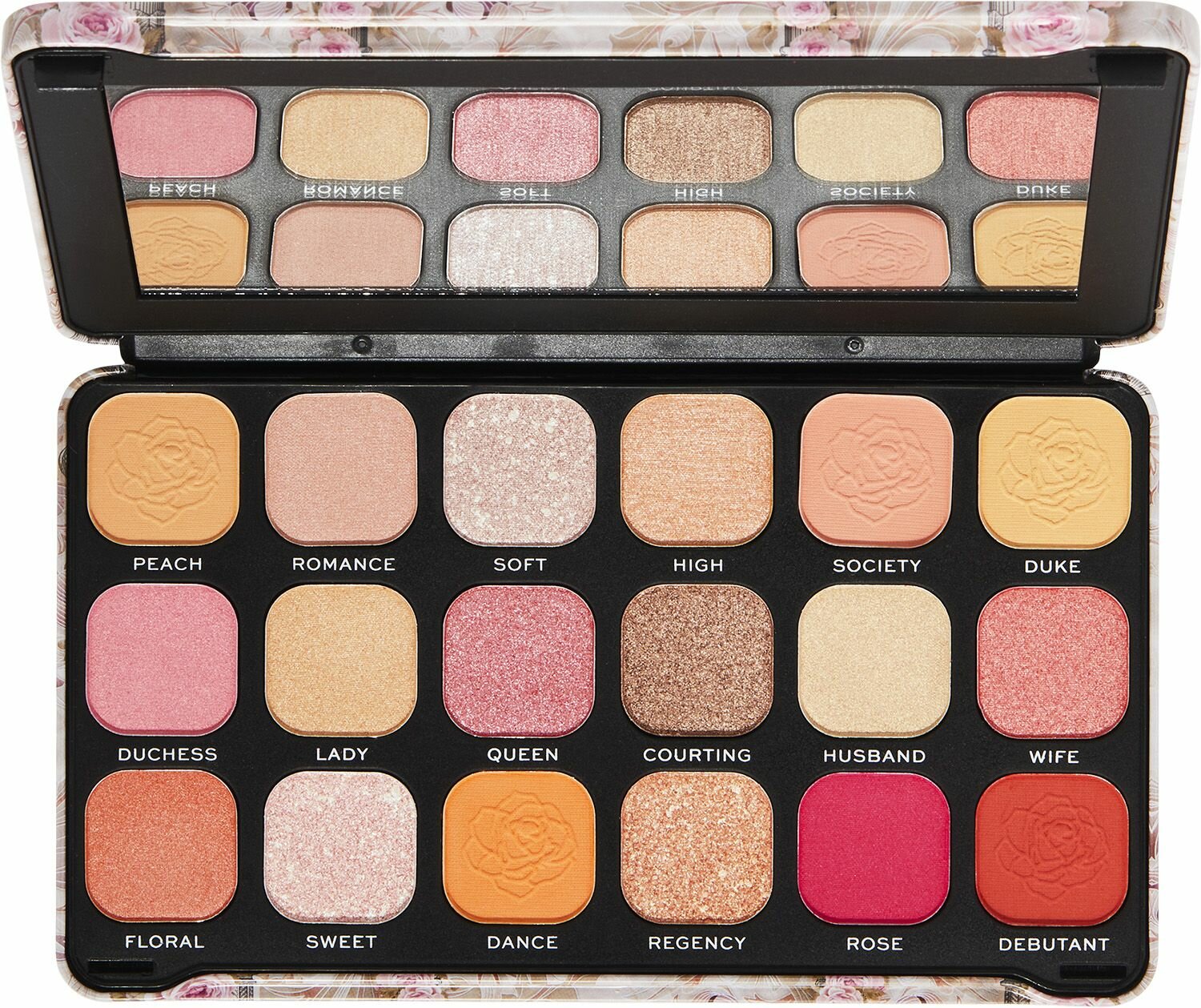 REVOLUTION MAKEUP FOREVER FLAWLESS Regal Romance Палетка теней, 18 цветов
