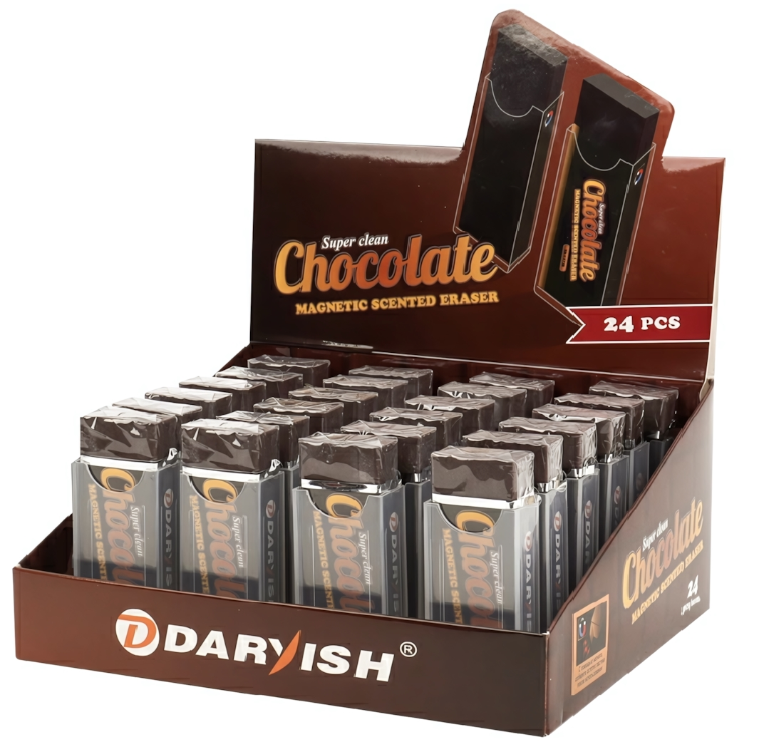 Ластик магнитный "Шоколад" ароматизированный, 6,3x2,5x1,5 см, с пластиковым держателем, Darvish