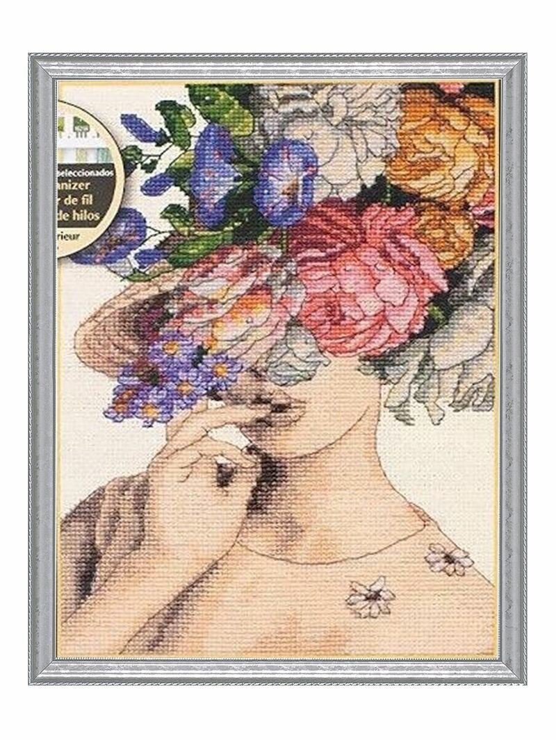 Набор для вышивки Amishop "Садовая леди", 18CT Aida, 90x126 стежок, вышивка крестиком