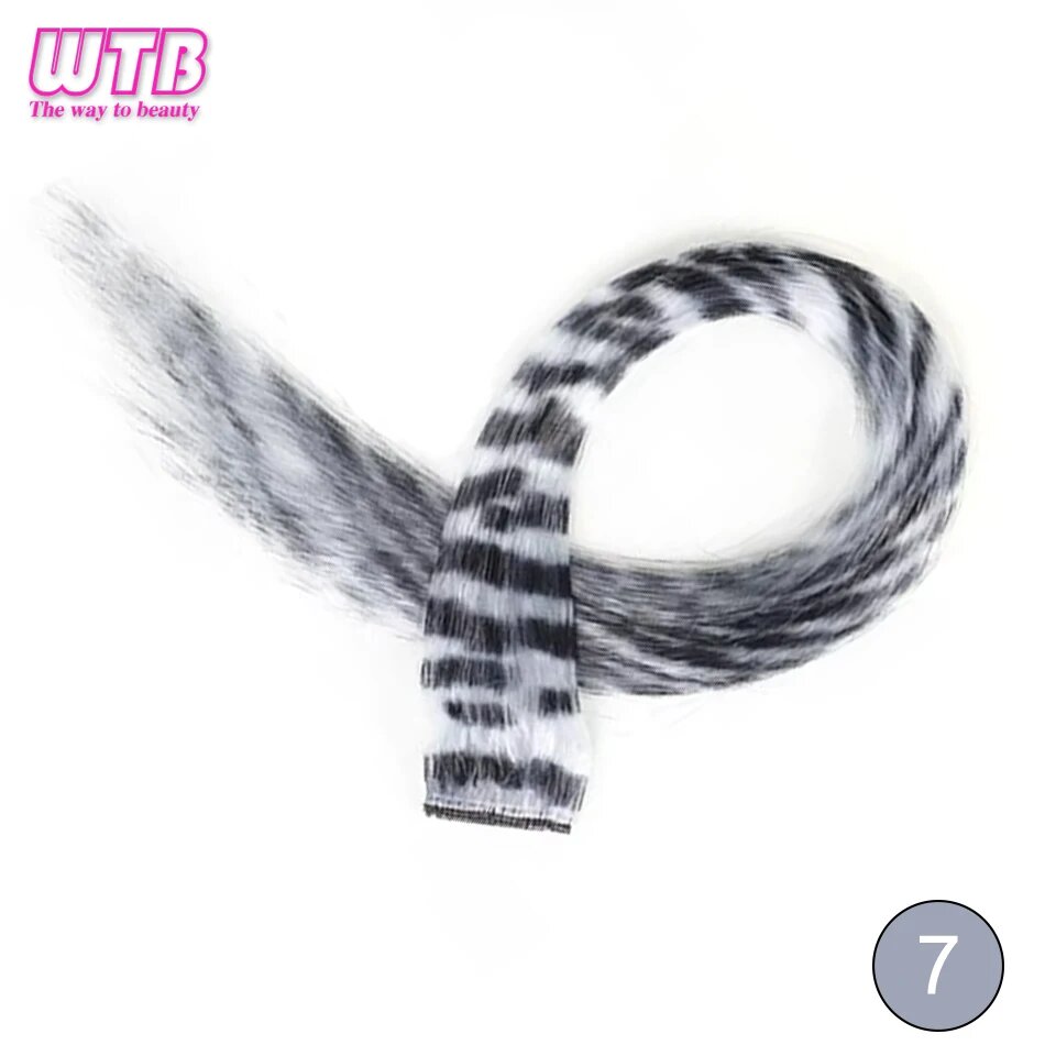 Синтетические пряди для волос WTB, зебра, длинные, прямые 2 pcs, T1B/613