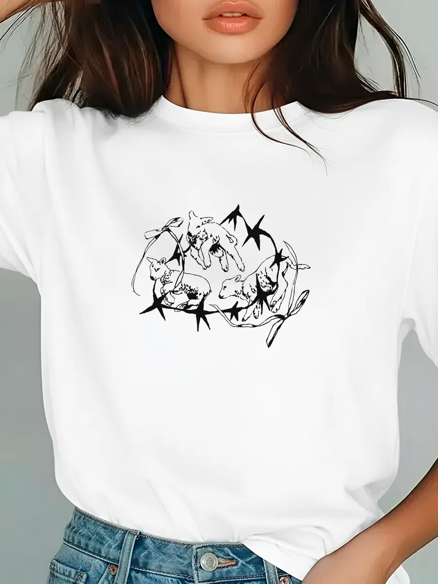 Футболка PRINTSHOT, 1 шт., размер XL, белый