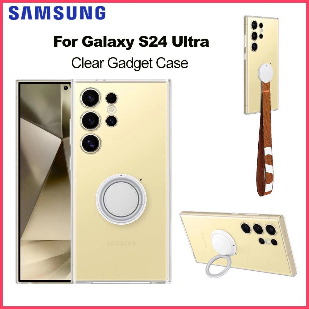 Оригинальный прозрачный чехол для гаджета Samsung для Galaxy S24 Ultra S24Ultra Clear Gadget Case EF-XS928CTEGUS
