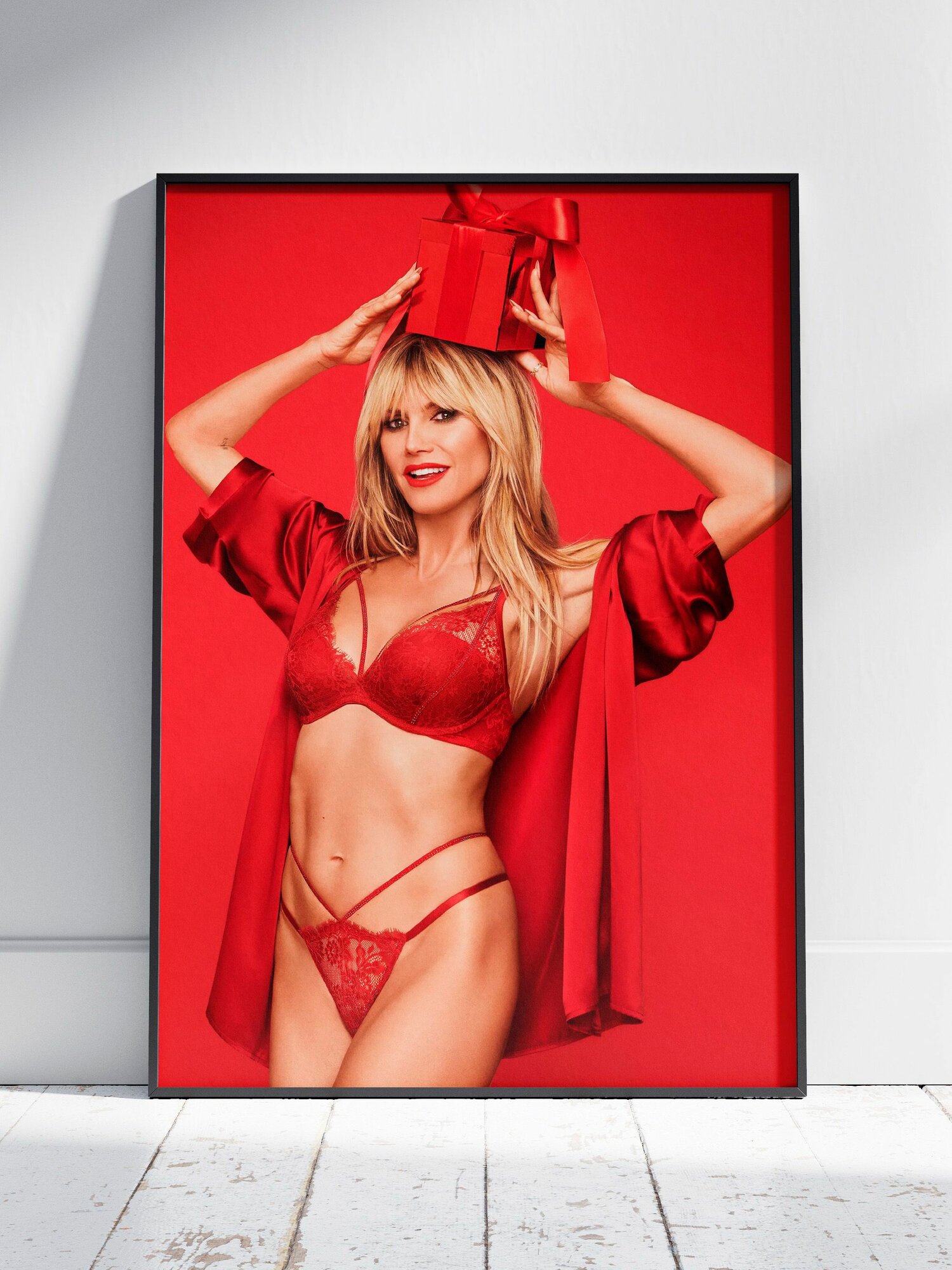 Плакат на стену для интерьера Хайди Клум (Heidi Klum 21) - Постер по модели, бренду и моде формата A4 (21x30 см)