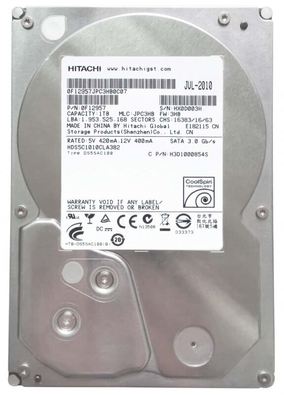 Жесткий диск Hitachi 0F12957 1Tb CoolSpin SATAII 3.5" HDD
