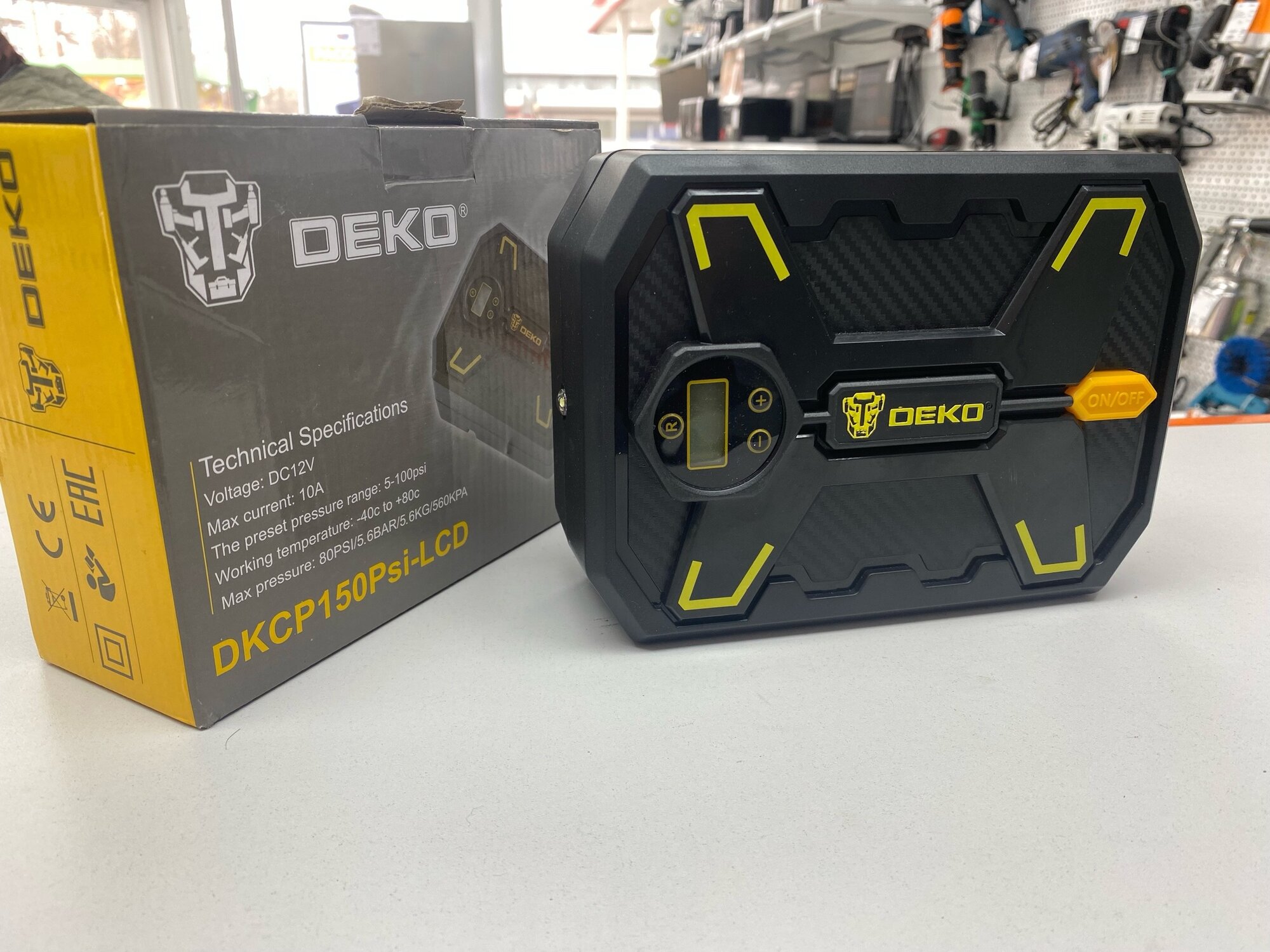 Насос автомобильный цифровой (компрессор) DEKO DKCP150Psi-LCD, б/у, уценка