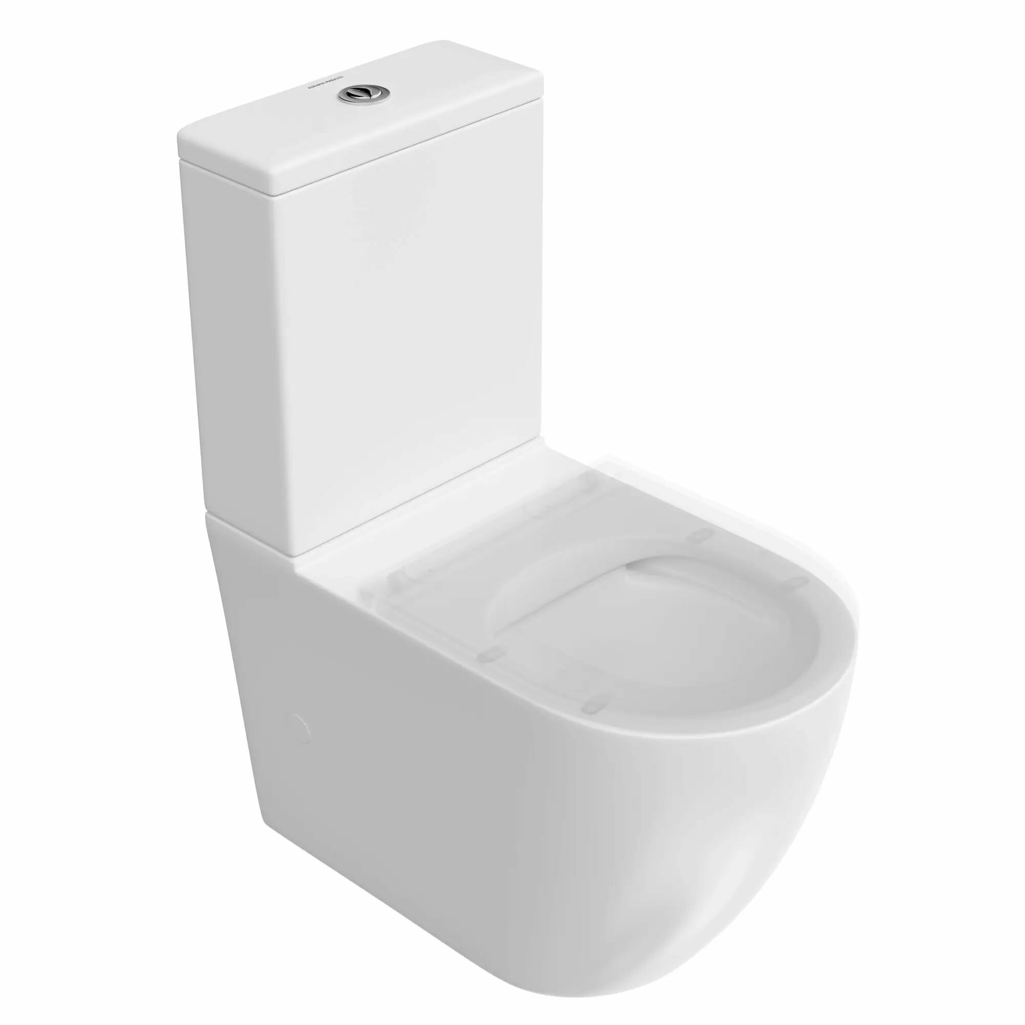 SF. wc.01 Унитаз SFERA напольный безободковый с крепежом и сиденьем, белый глянцевый
