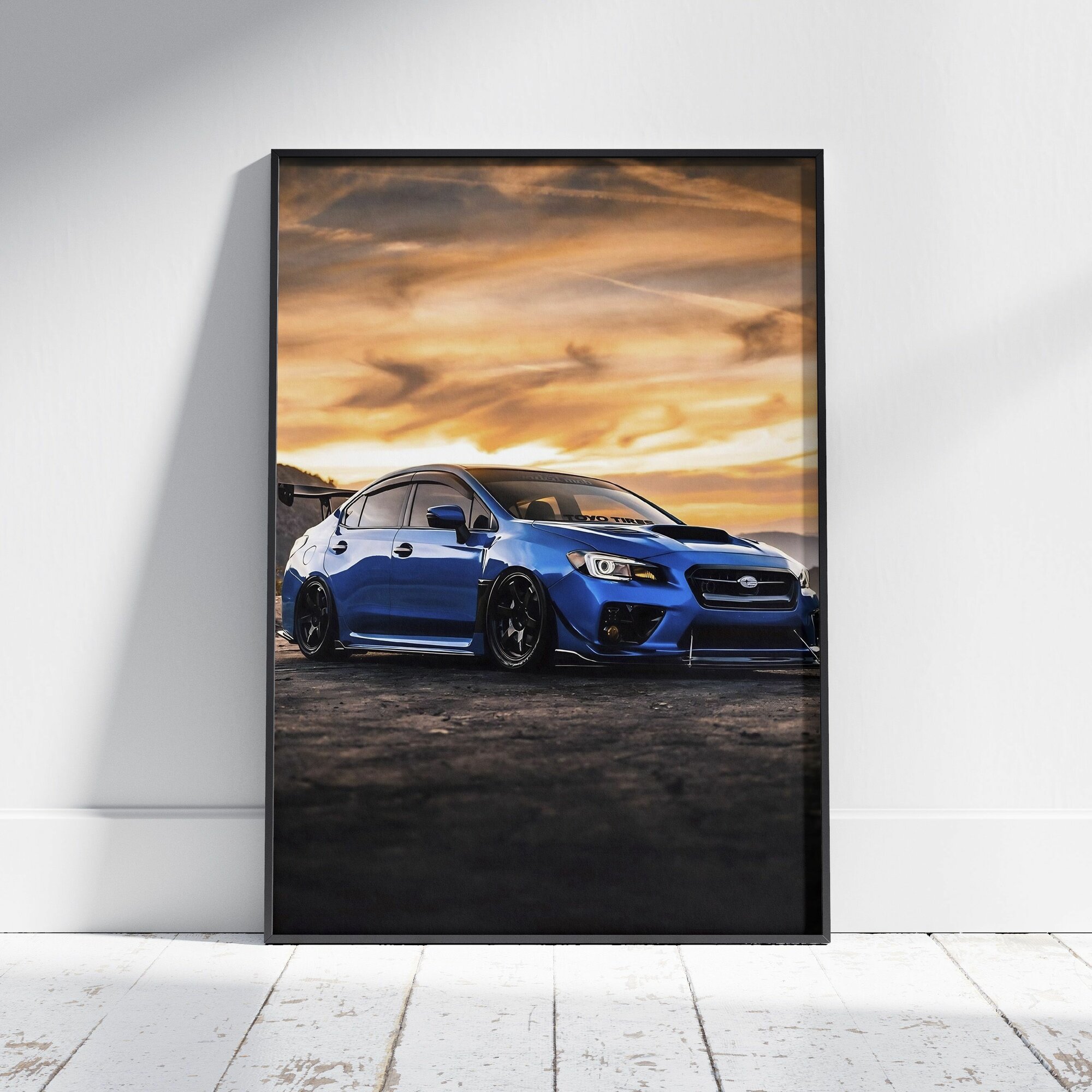 Плакат на стену для интерьера Культовые машины (Subaru WRX 2) - Постер по легендарным и классическим ретро автомобилям формата А4 (21x30 см)