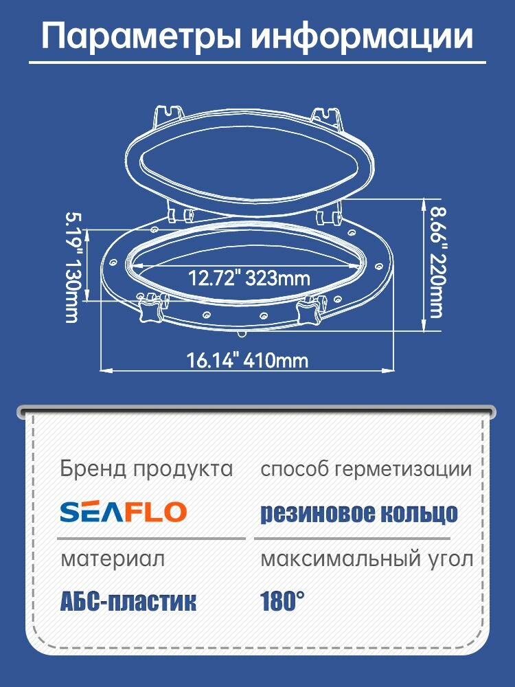 Seaflo Иллюминатор для лодки — фото 1