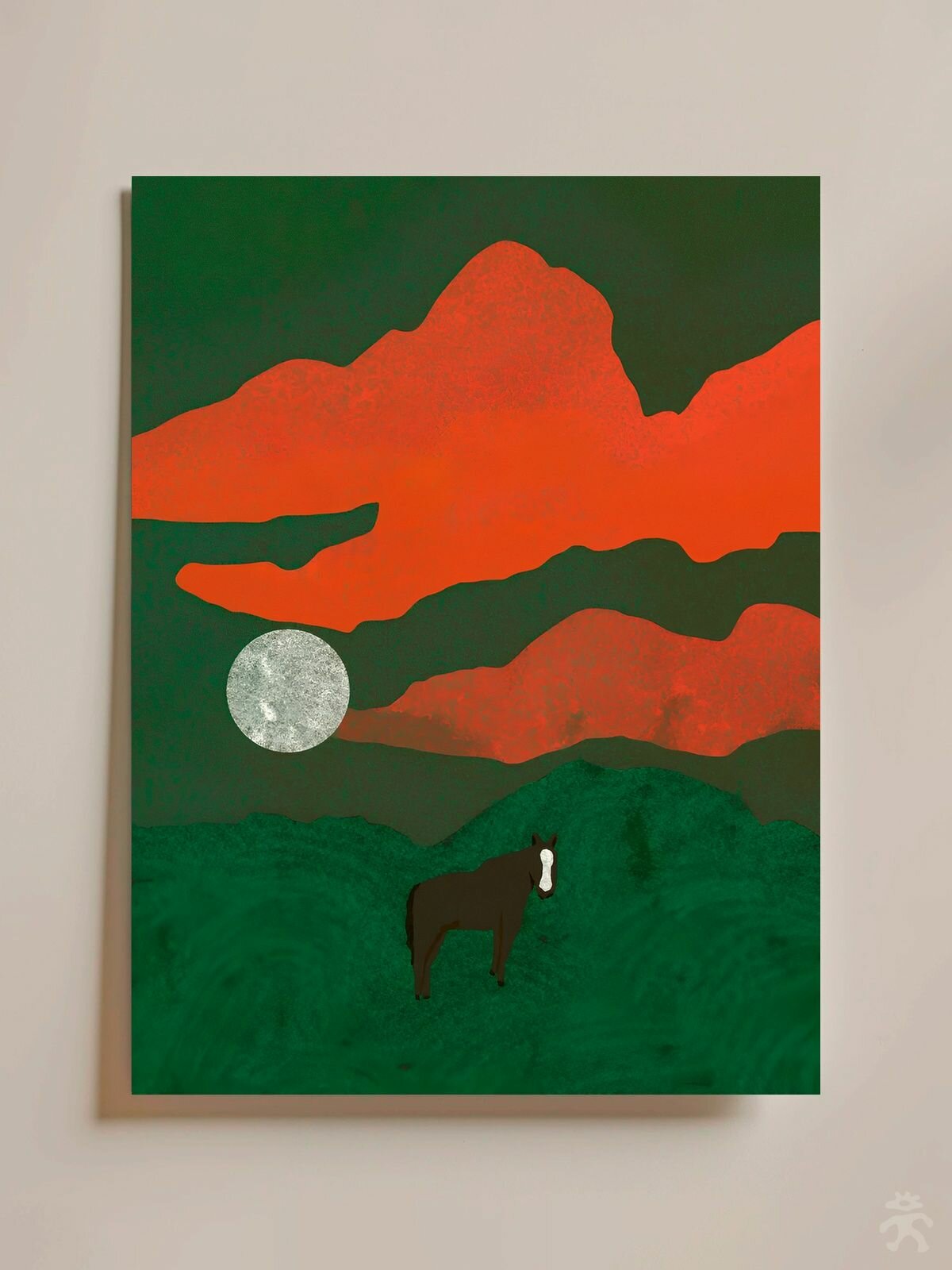 Интерьерный постер "Emerald Midnight" в стиле pinterest, 30x40 см